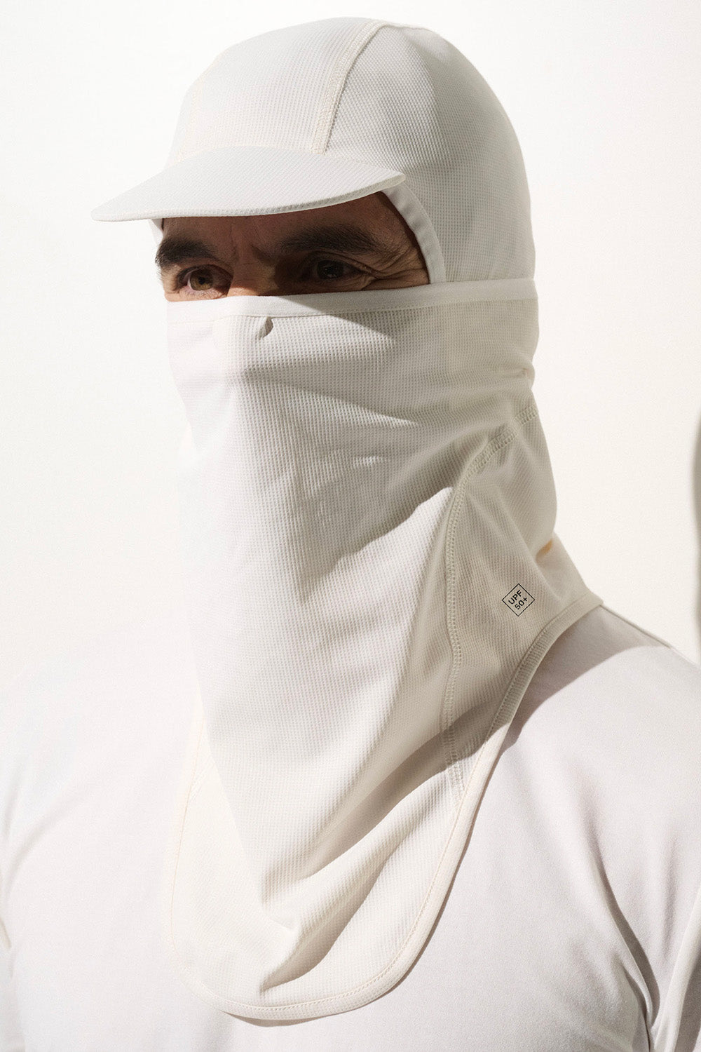 Men's White UV Balaclava Visor, Ventoux, UPF 50+– Ker Sun UK