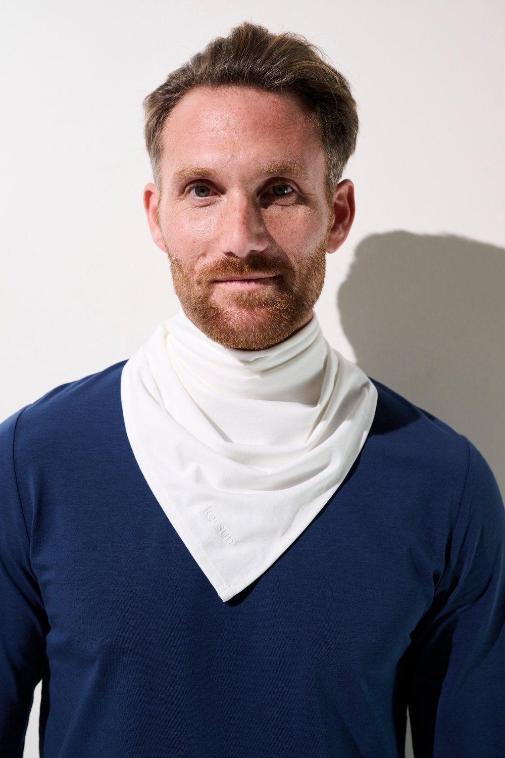 Men's White UV Protective Bandana, Saint-Malo, UPF 50+– Ker Sun UK